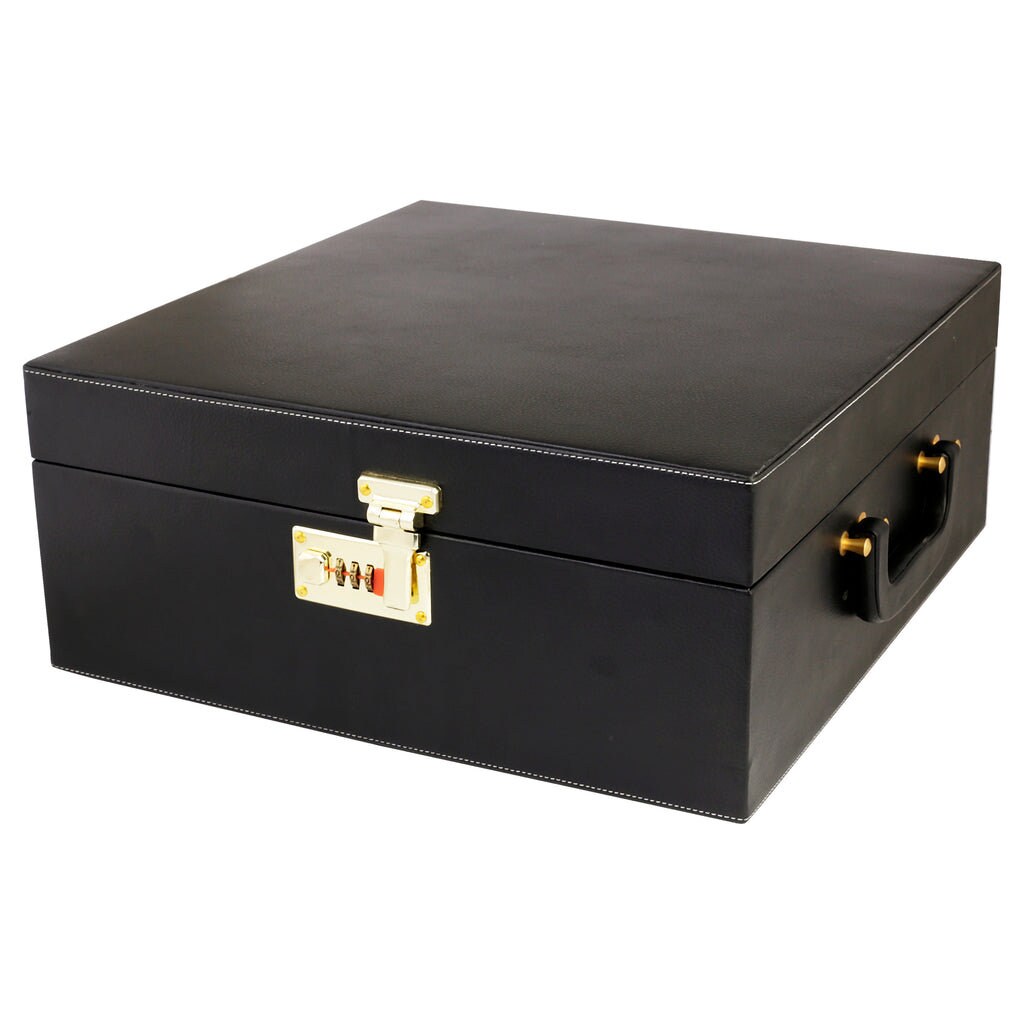 Leather Elegant Bar Accessories Tool Portable Flaux Briefcase Bar Set ...