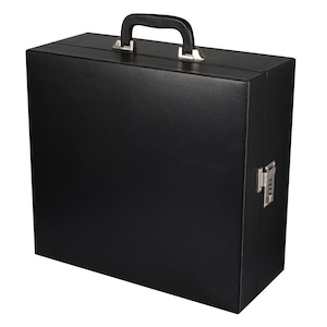 Vegan Black Bar Accessories Tool Box | Portable Leatherette Briefcase ...