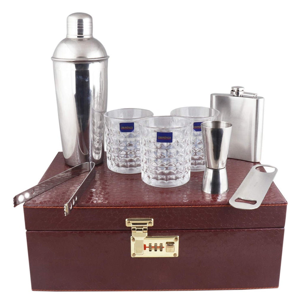 Croc Red Elegant Bar Accessories Tool Portable Leatherette Briefcase ...