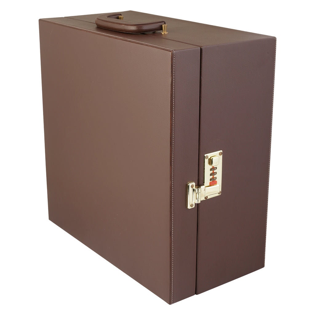 Leather Elegant Bar Accessories Tool Portable Leatherette Briefcase Bar ...