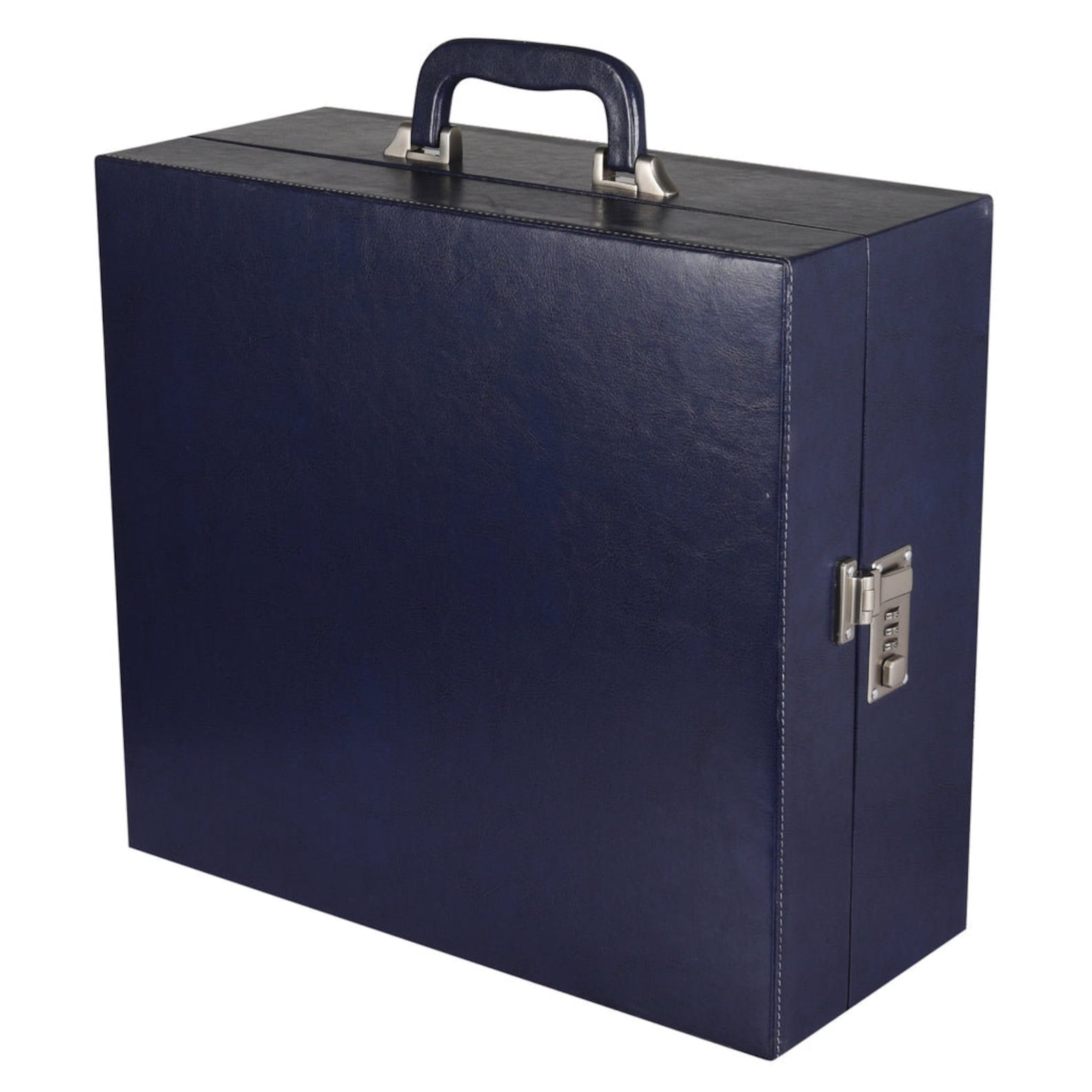 Blue Bar Accessories Tool Box | Portable Leatherette Briefcase Bar Set ...