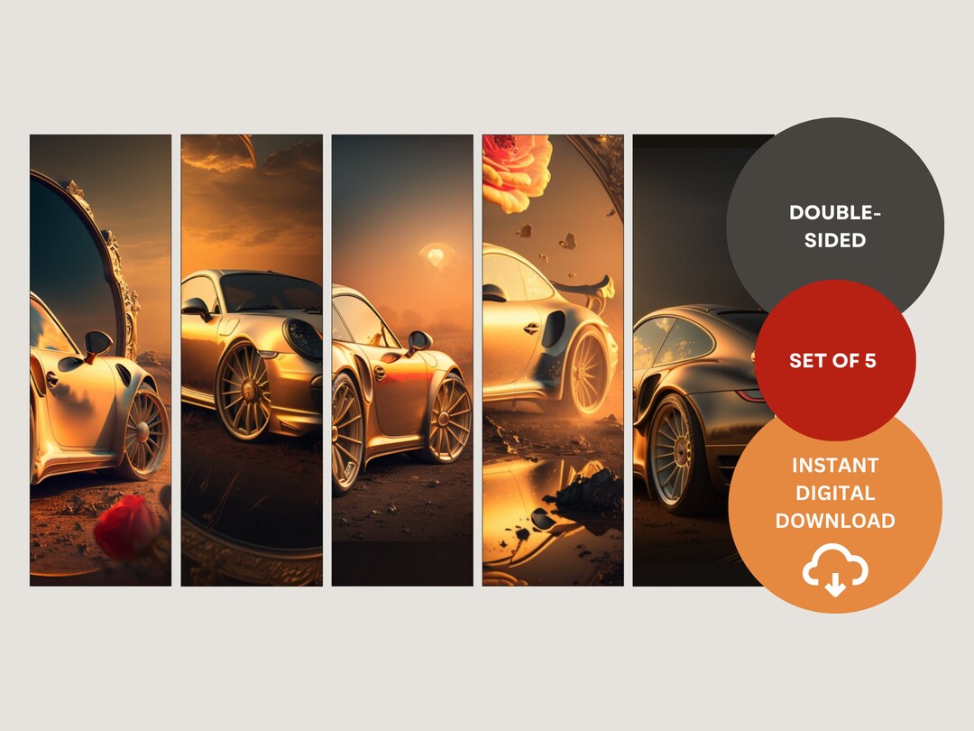 Double-sided Set of Unique and Digital Bookmarks for Book Lovers ...