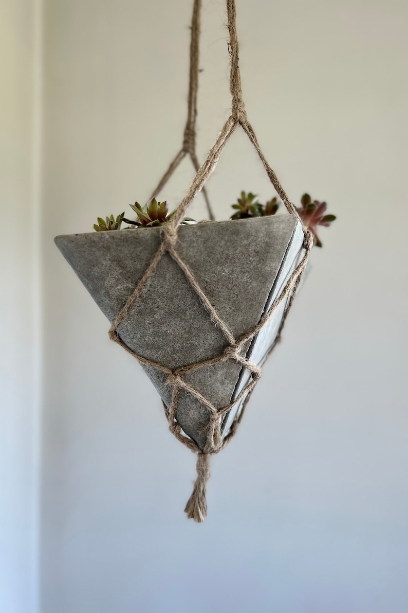Outdoor Hanging Planter Pots Triangular Pyramid Shape - Etsy