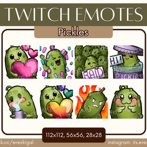 Pickle Emotes | Kawaii, Cute, Raid, Hype, Pride, Love, Angry, Silly ...