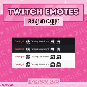 ANIMATED Giggle Penguin Emote Kawaii, Cute, Laugh GIF Emotes for Twitch ...