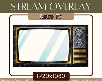 Retro TV Gaming Overlay | Full Screen, Stream Border, Frame, Stream ...