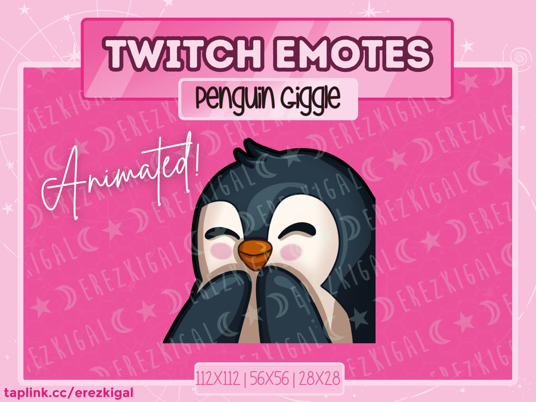 ANIMATED Giggle Penguin Emote Kawaii, Cute, Laugh GIF Emotes for Twitch ...