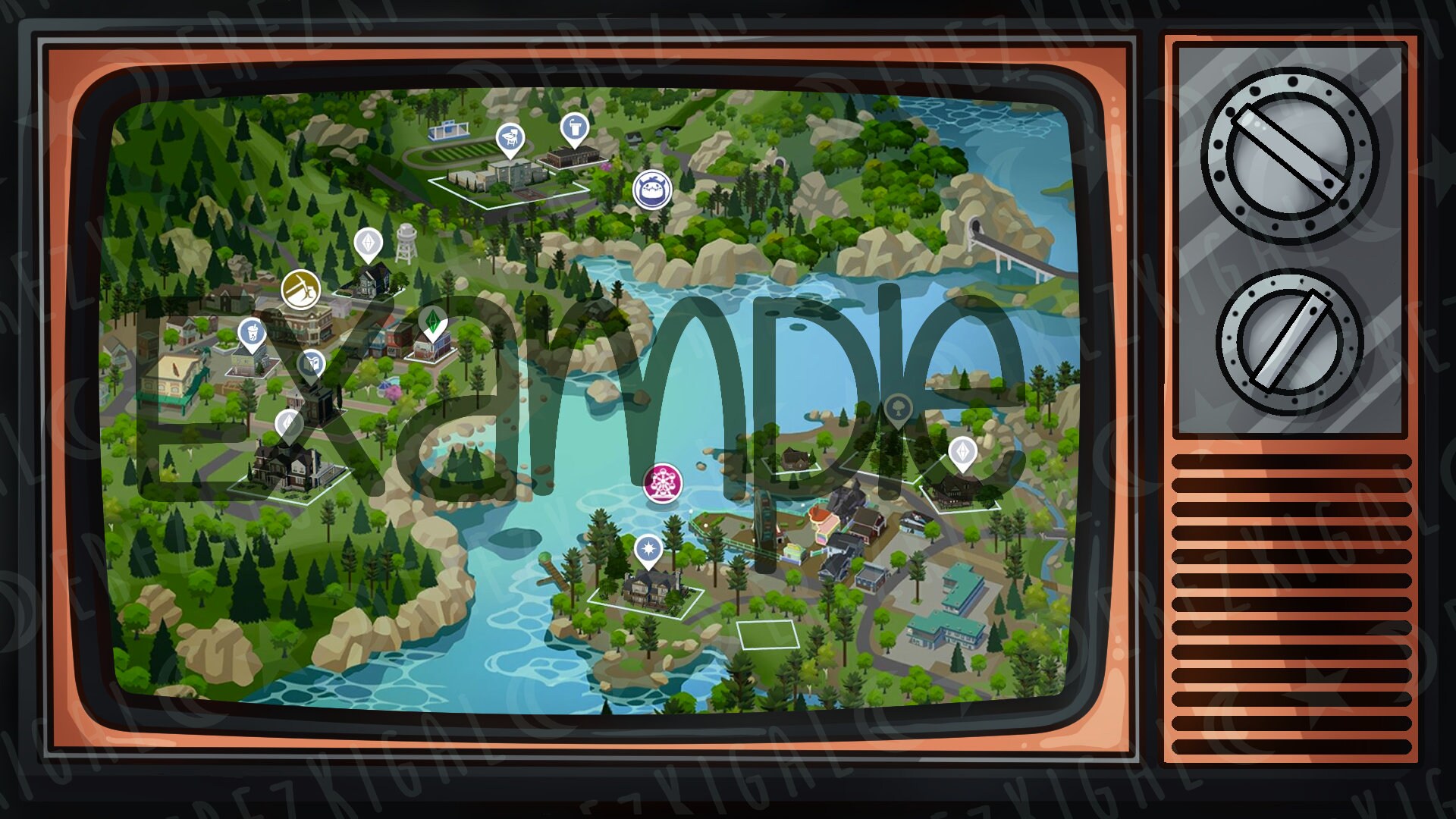 Retro TV Gaming Overlay | Full Screen, Stream Border, Frame, Stream ...