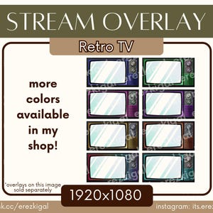 Retro TV Gaming Overlay | Full Screen, Stream Border, Frame, Stream ...