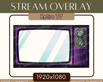 Retro TV Gaming Overlay | Full Screen, Stream Border, Frame, Stream ...