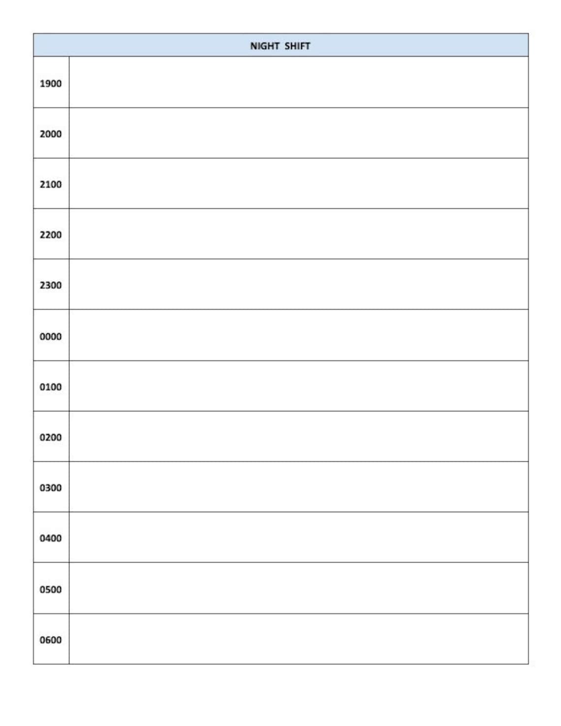 Printable Nursing Report Sheet, ICU Nurse Report Sheet PDF, Patient ...