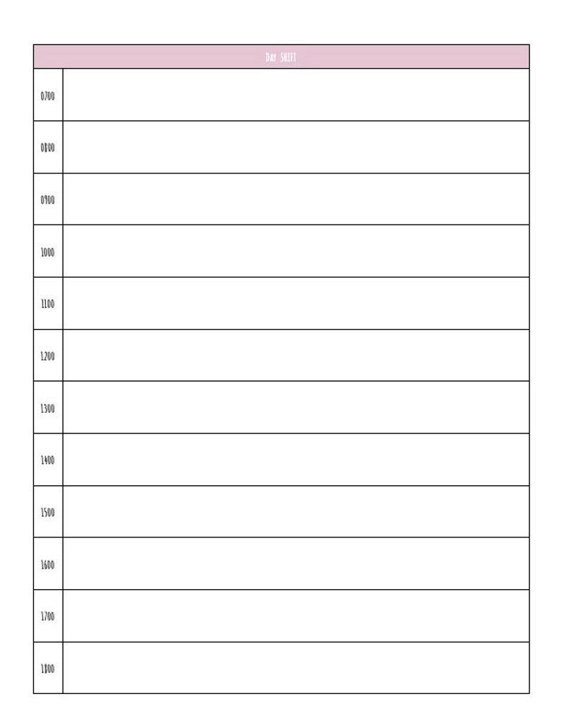 Printable Nursing Report Sheet, ICU Nurse Report Sheet PDF, Patient ...