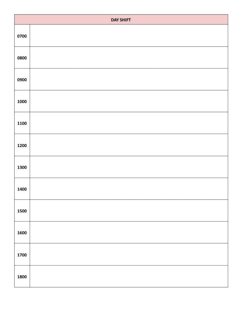 Printable Nursing Report Sheet, ICU Nurse Report Sheet PDF, Patient ...