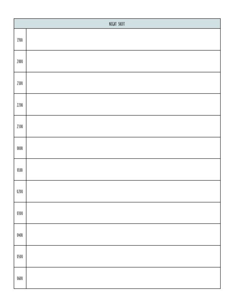 Printable Nursing Report Sheet, ICU Nurse Report Sheet PDF, Patient ...