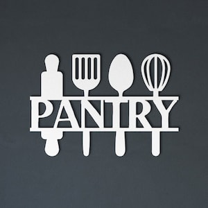 Pantry Sign, Metal Sign for Pantry Door, Rustic Farmhouse Sign, Kitchen ...