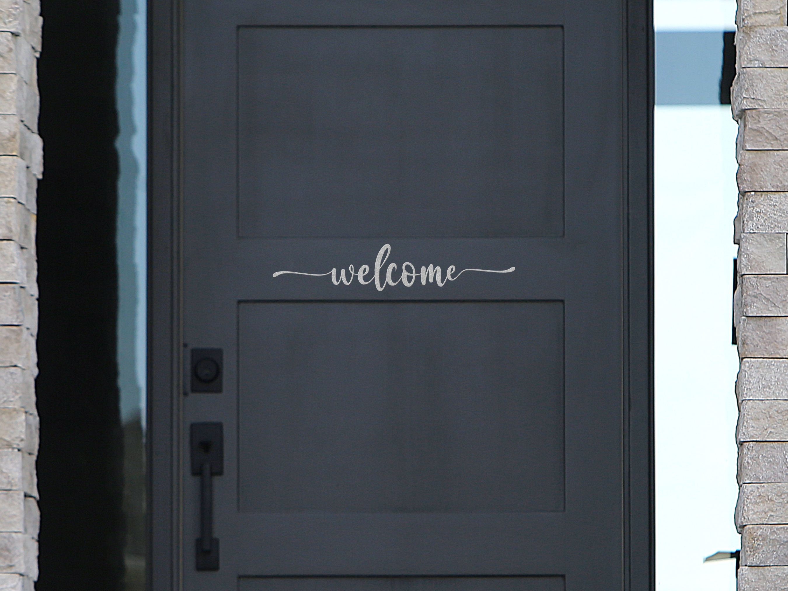 Welcome Metal Sign, Welcome Metal Wall Art, Script Font Words, Metal ...