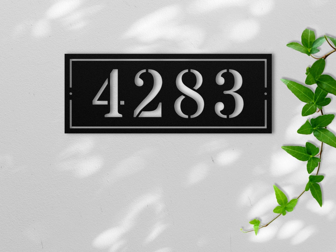 House Number Metal Sign, Custom Home Address Sign, Housewarming Gift ...