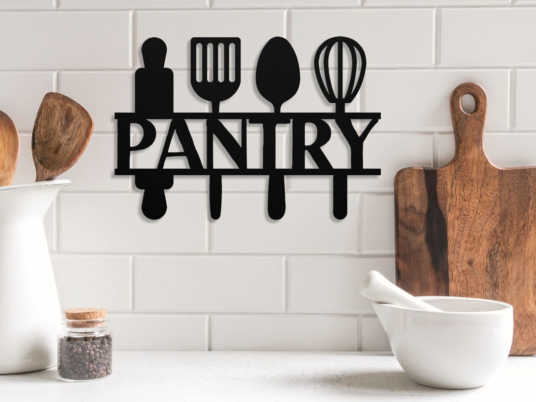 Pantry Sign, Metal Sign for Pantry Door, Rustic Farmhouse Sign, Kitchen ...