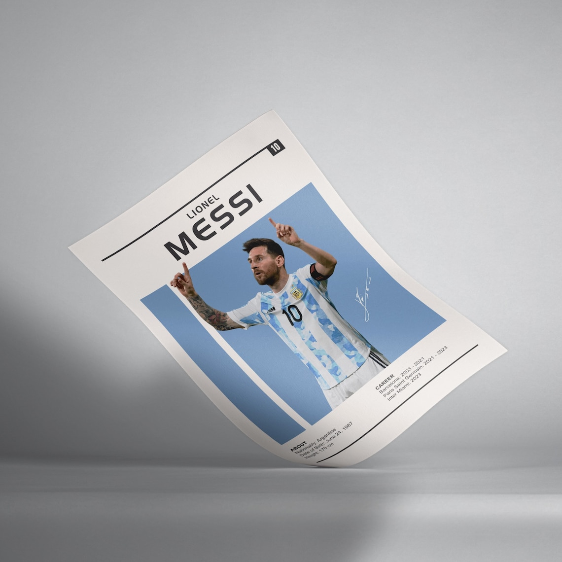 Lionel Messi Poster | Leo Messi Print, Football Print, Football Poster ...