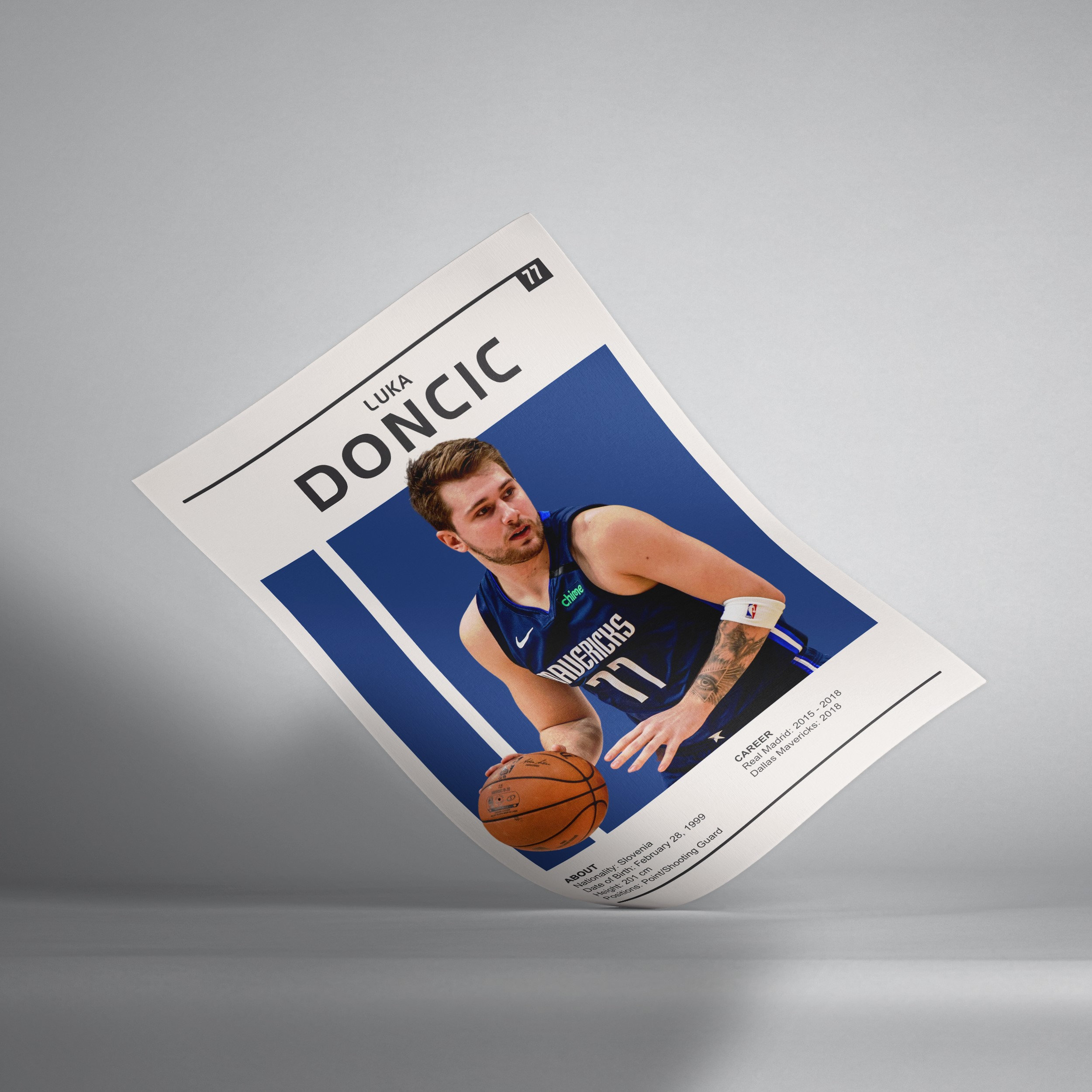 Luka Doncic Poster Luka Doncic Print, Dallas Mavericks, NBA Posters ...