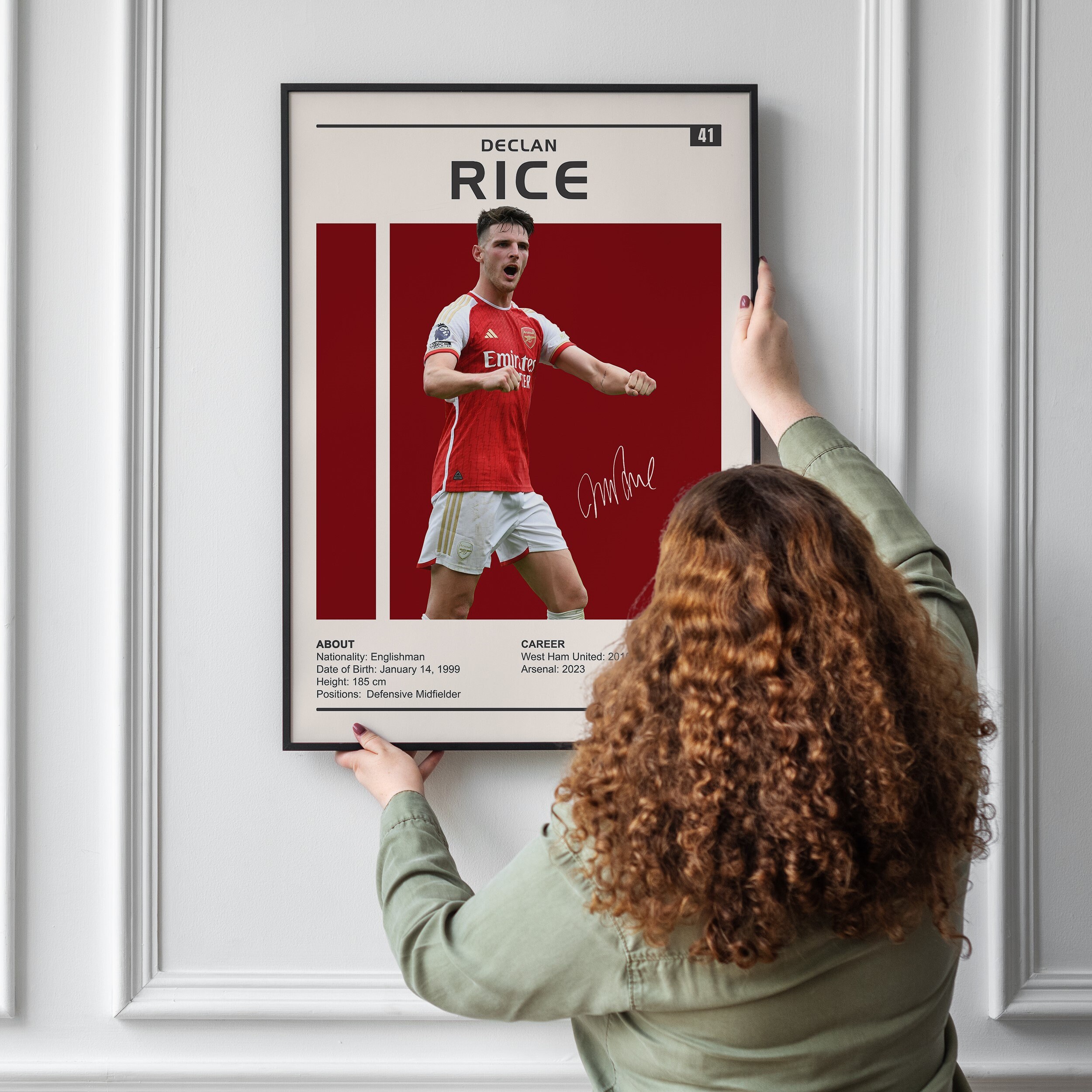 Declan Rice Poster | Declan Rice Print, Football Gift, Sports Poster ...