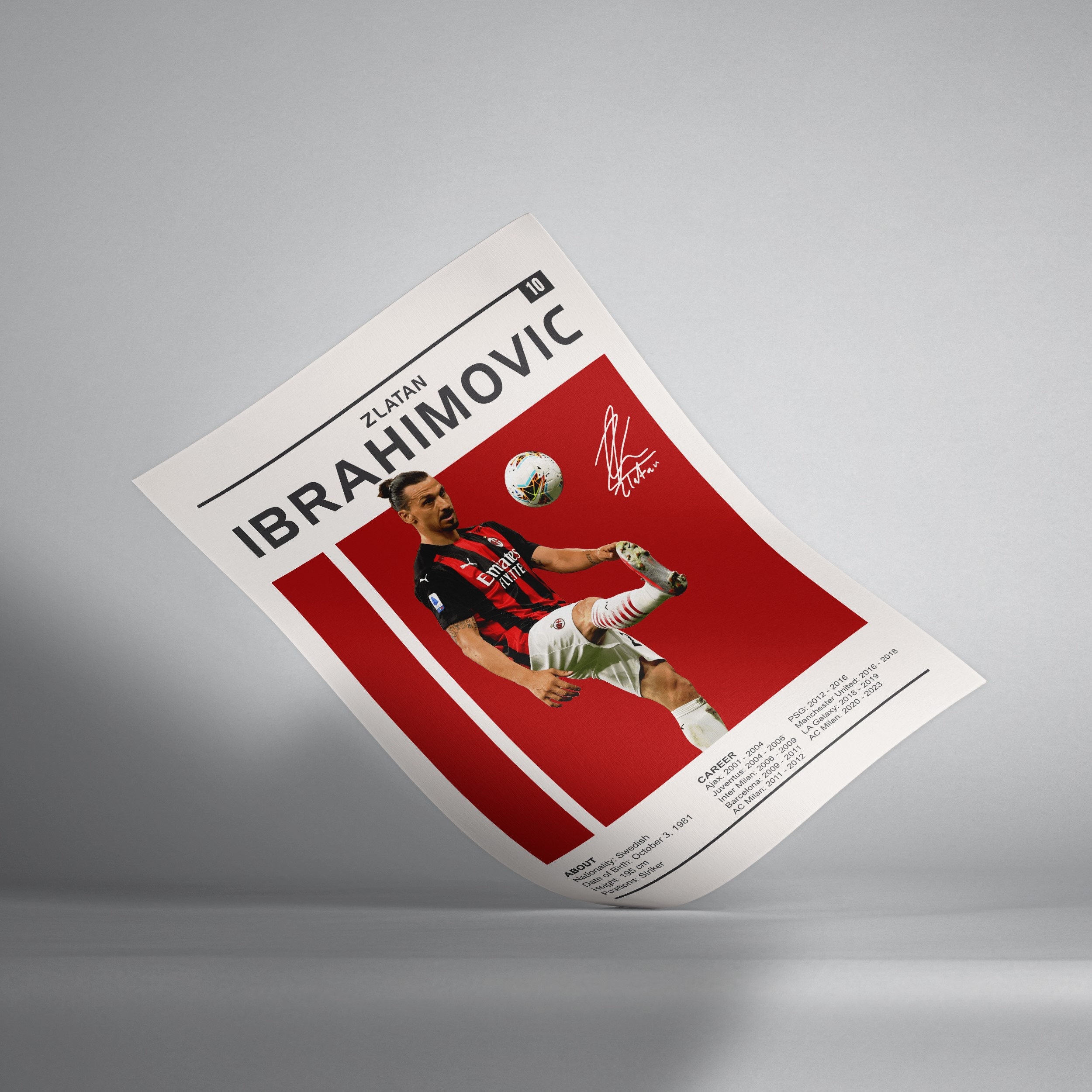 Zlatan Ibrahimovic Print | Zlatan Ibrahimovic Milan Poster, Sports ...