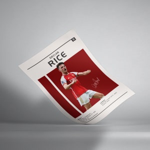 Declan Rice Poster | Declan Rice Print, Football Gift, Sports Poster ...