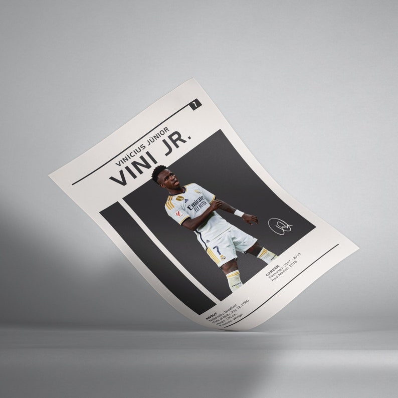 Vinicius Junior Poster | Vinicius Junior Real Madrid Poster, Vinicius ...