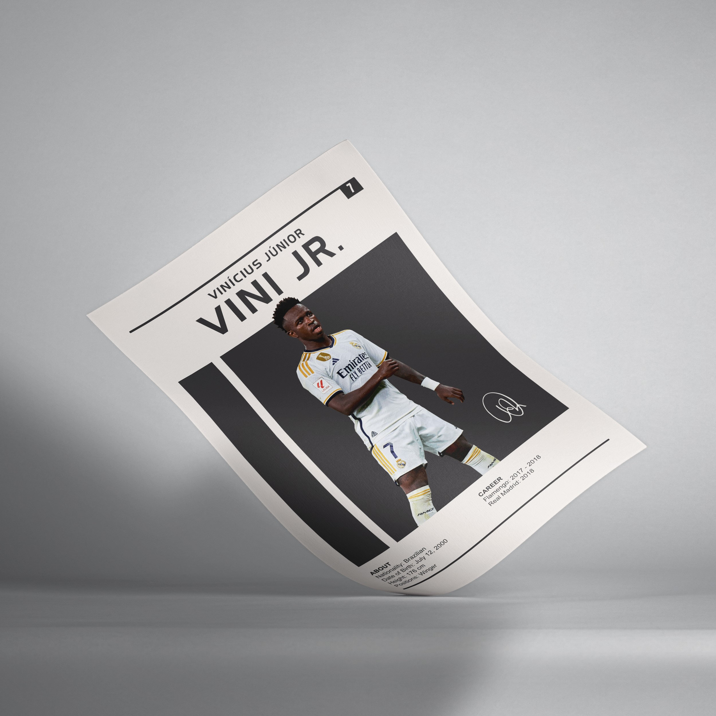 Vinicius Junior Poster | Vinicius Junior Real Madrid Poster, Vinicius ...