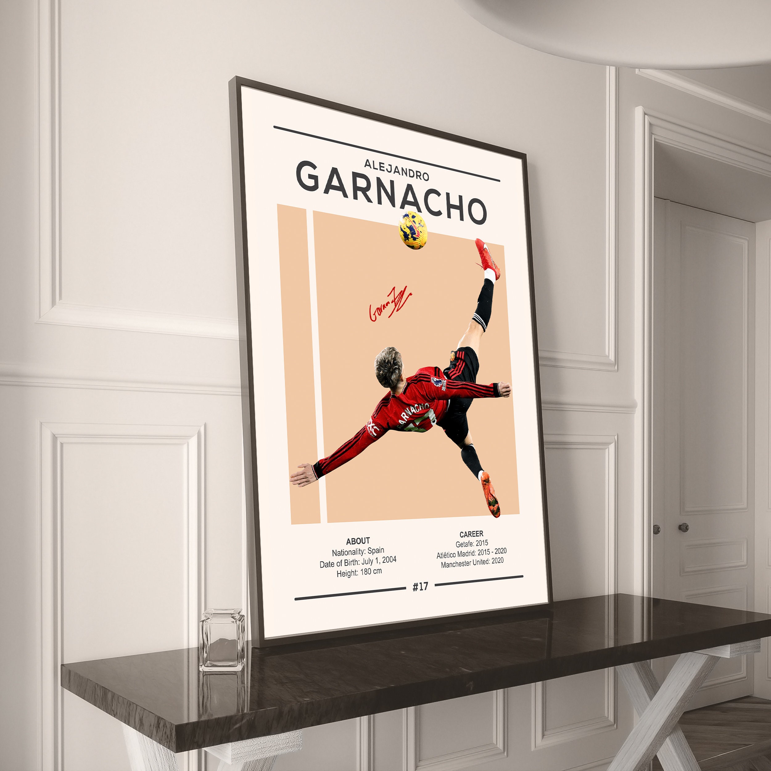 Alejandro Garnacho Poster, Alejandro Garnacho Print, Manchester United ...