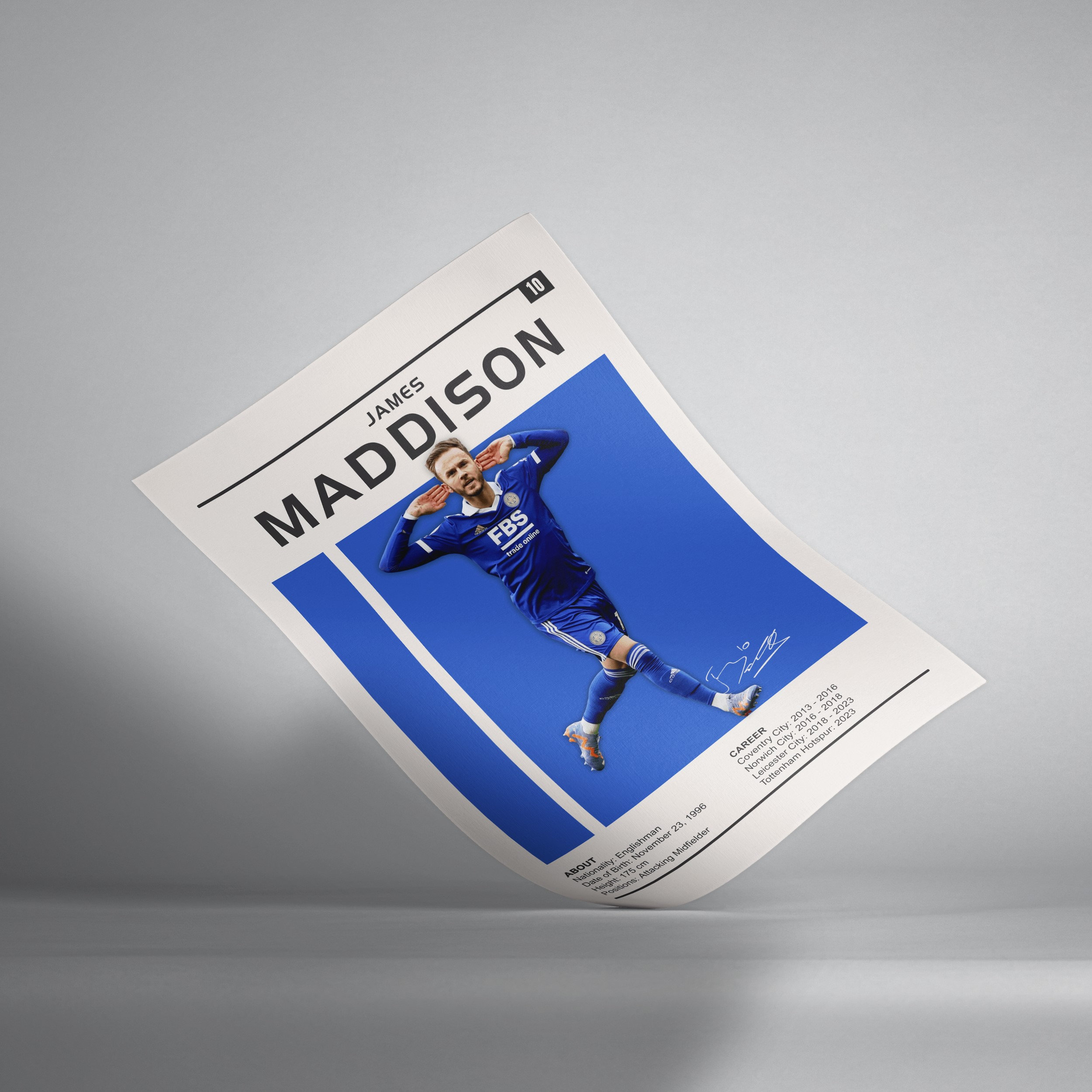 James Maddison Poster Maddison Leicester City Poster, James Maddison ...