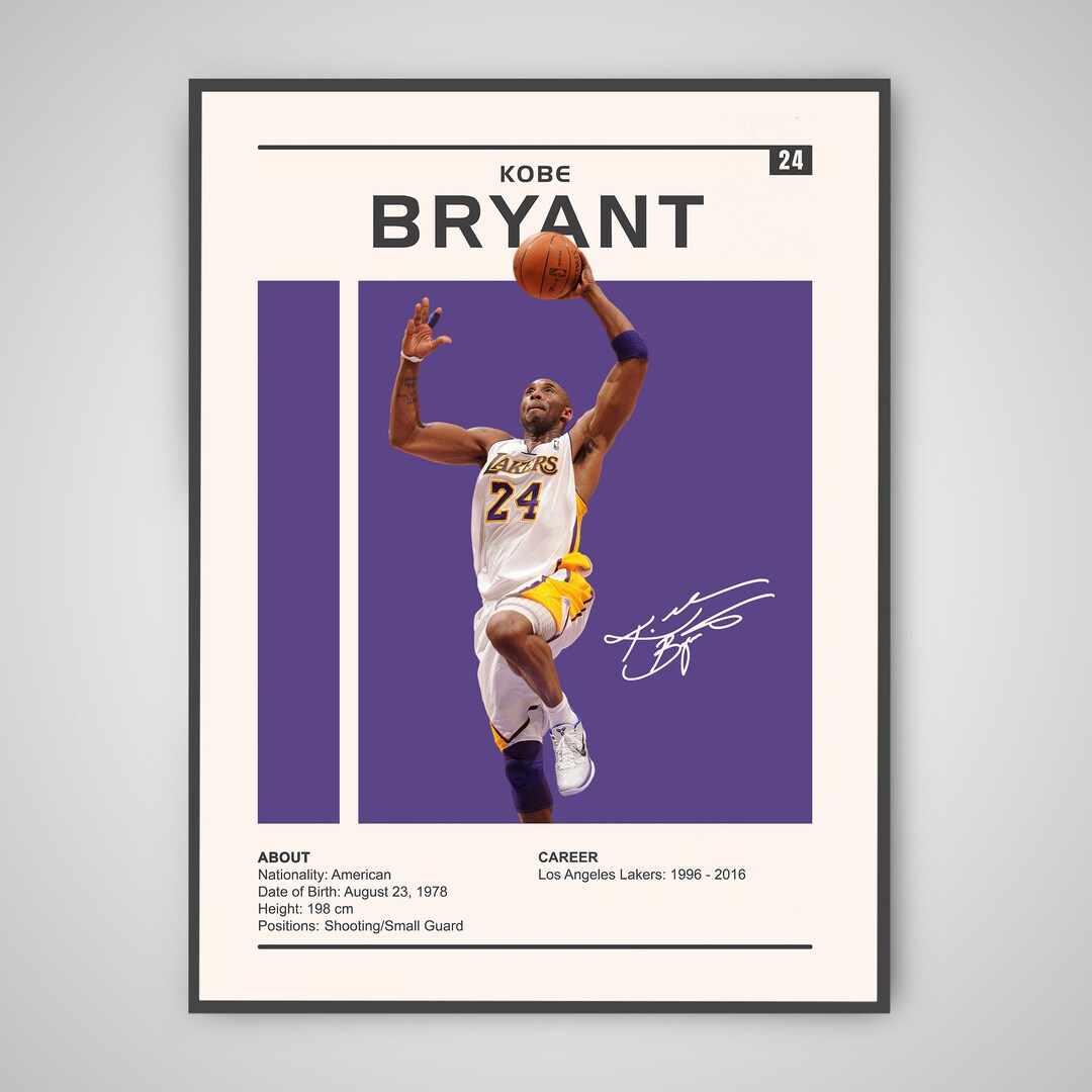 Kobe Bryant Poster | Kobe Bryant Print, NBA Posters, Sports Poster, LA ...