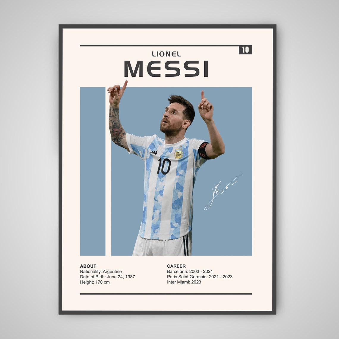 Lionel Messi Poster | Leo Messi Print, Football Print, Football Poster ...
