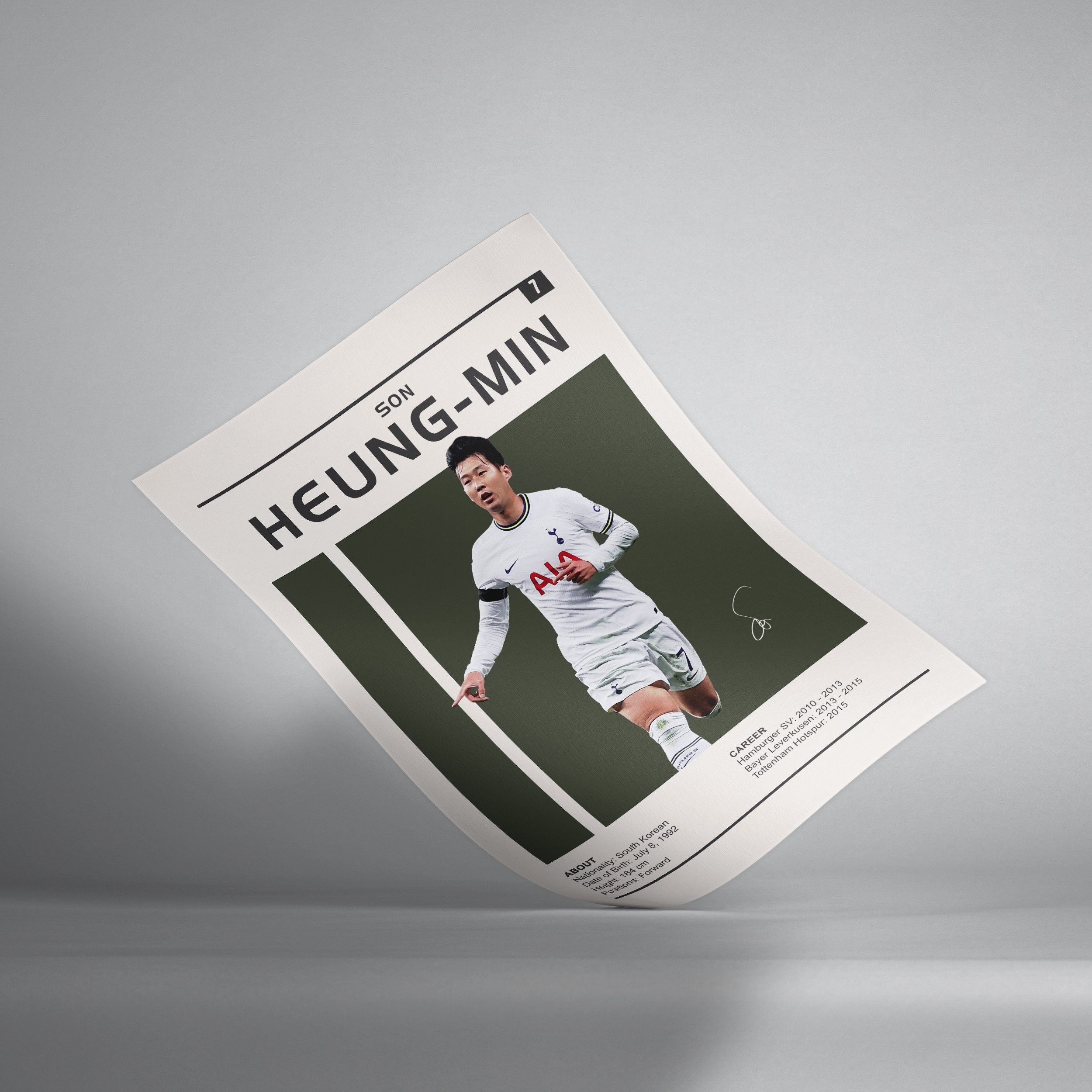 Heung-min Son Poster | Son Heung-min Tottenham Hotspur Poster, Sports ...