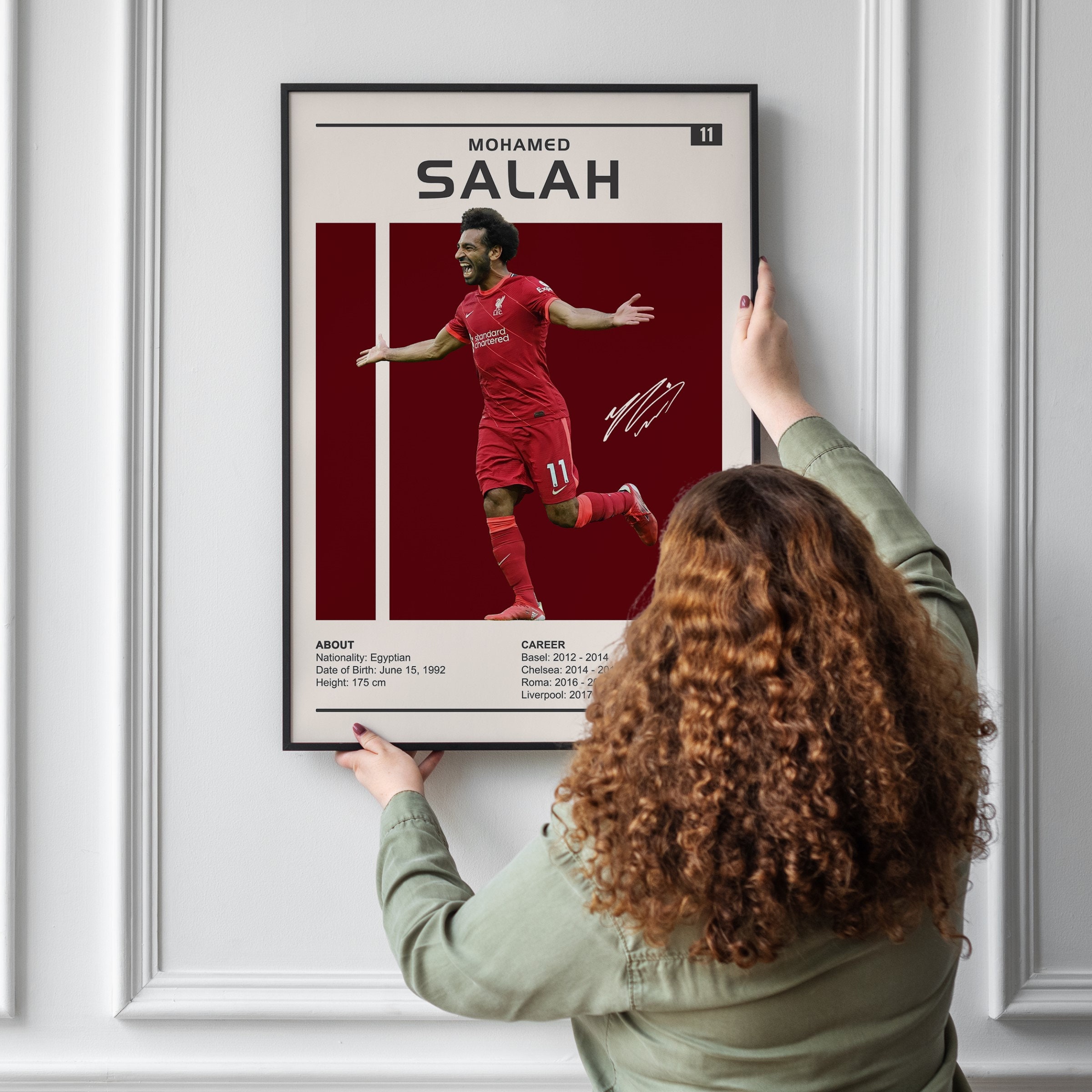 Mohamed Salah Poster | Mohamed Salah Print, Sports Poster, Football ...