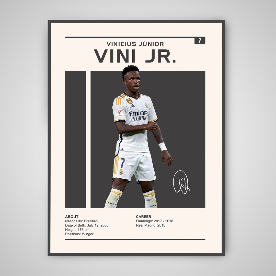 Vinicius Junior Poster | Vinicius Junior Real Madrid Poster, Vinicius ...