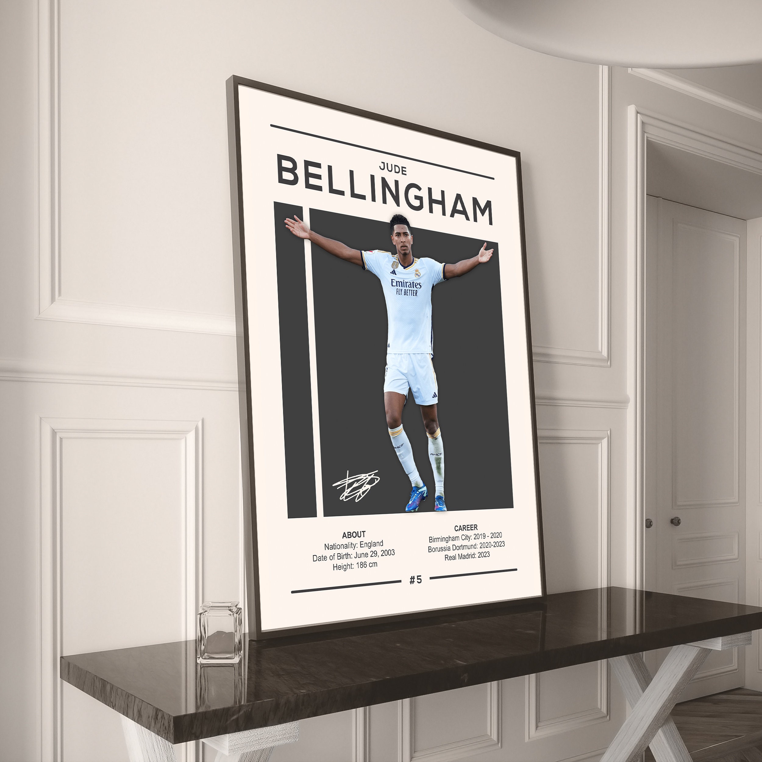 Jude Bellingham Poster, Real Madrid Poster, Football Gift, Sports ...