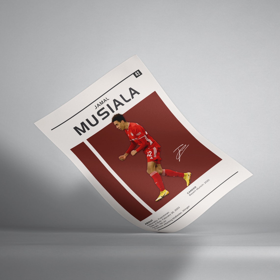 Jamal Musiala Poster | Jamal Musiala Print, Sports Poster, Football ...