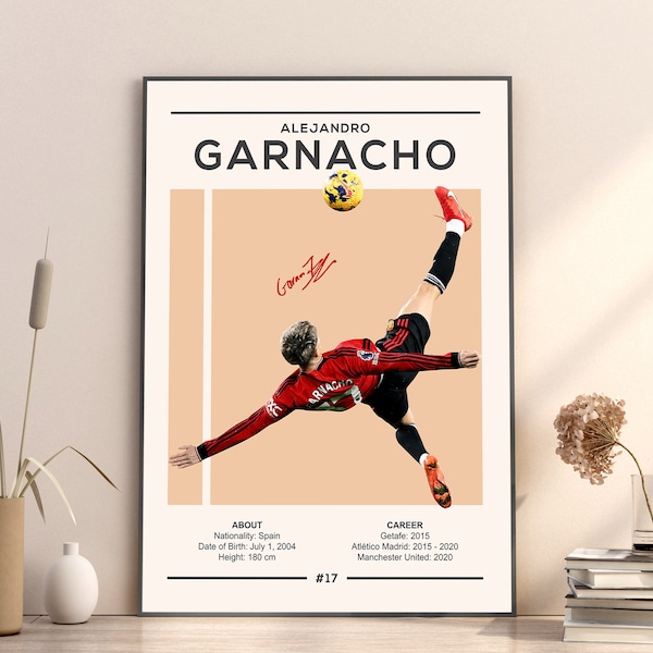 Alejandro Garnacho Poster - Etsy