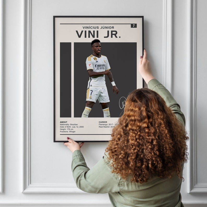 Vinicius Junior Poster | Vinicius Junior Real Madrid Poster, Vinicius ...