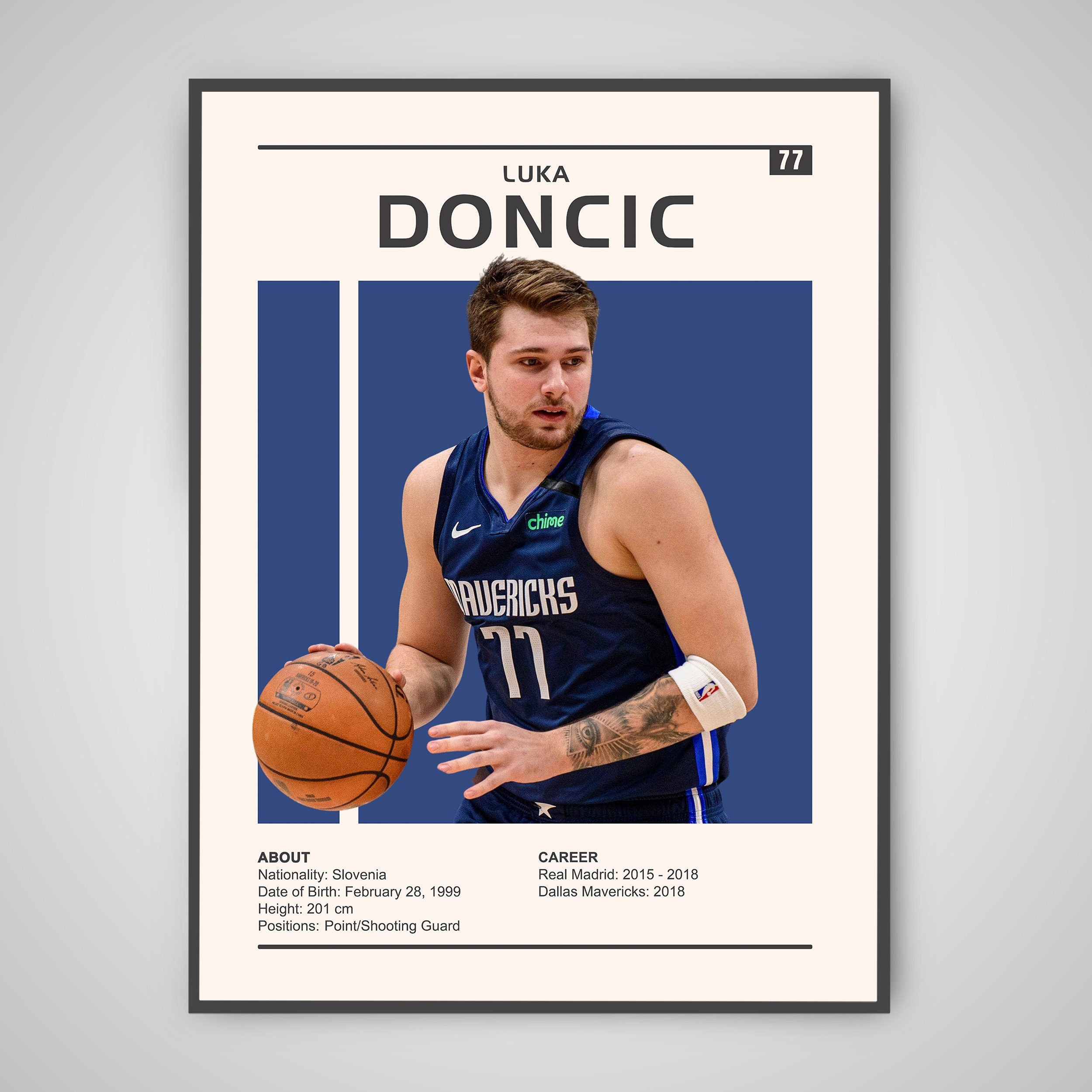 Luka Doncic Poster Luka Doncic Print, Dallas Mavericks, NBA Posters ...
