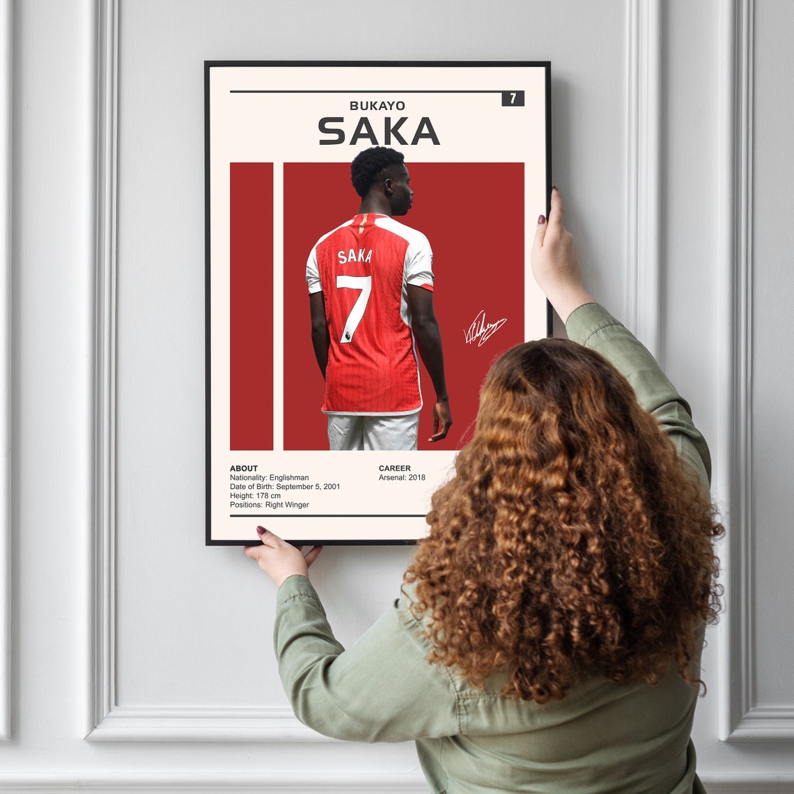 Bukayo Saka Poster | Bukayo Saka Print, Sports Poster, Football Player ...
