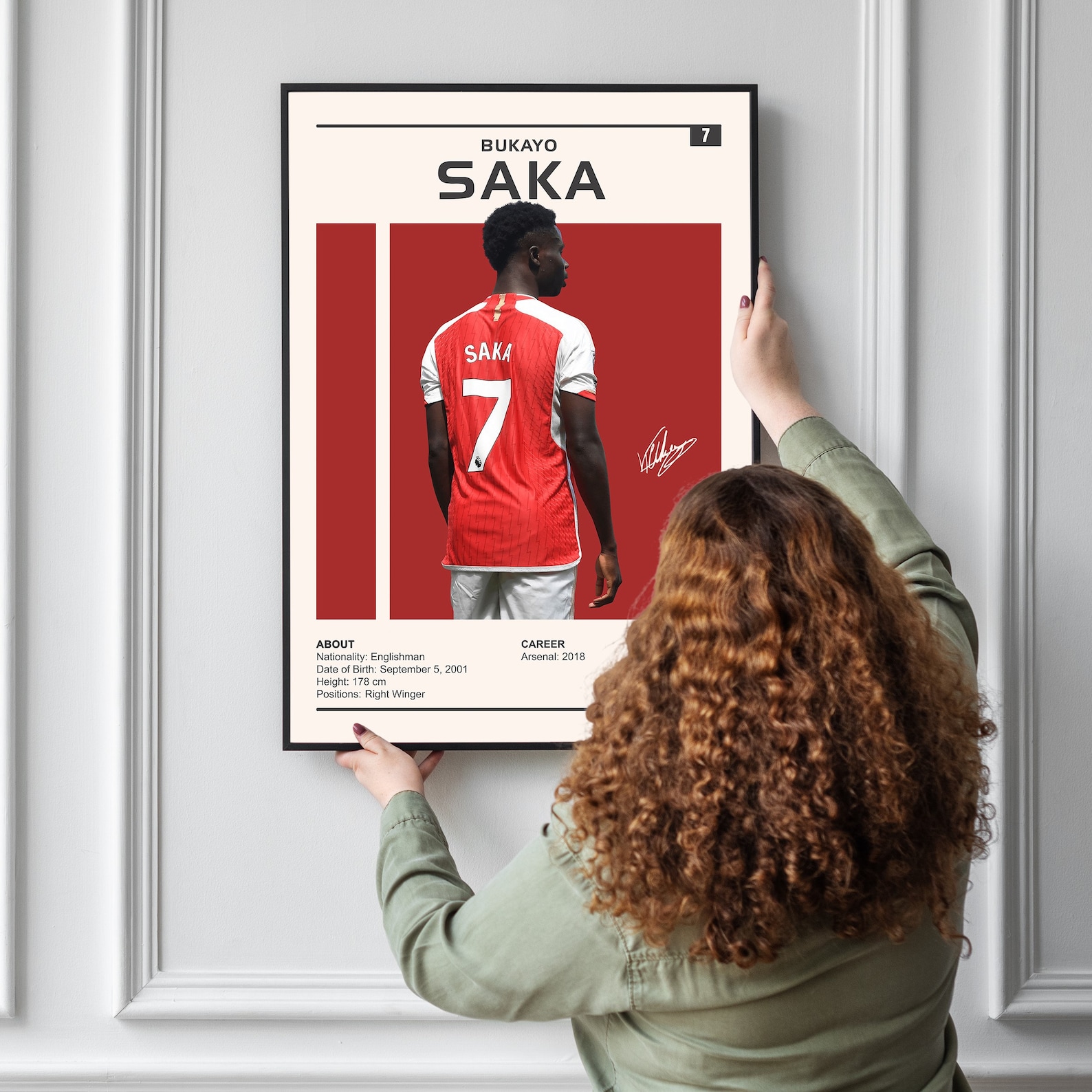Bukayo Saka Poster | Bukayo Saka Print, Sports Poster, Football Player ...