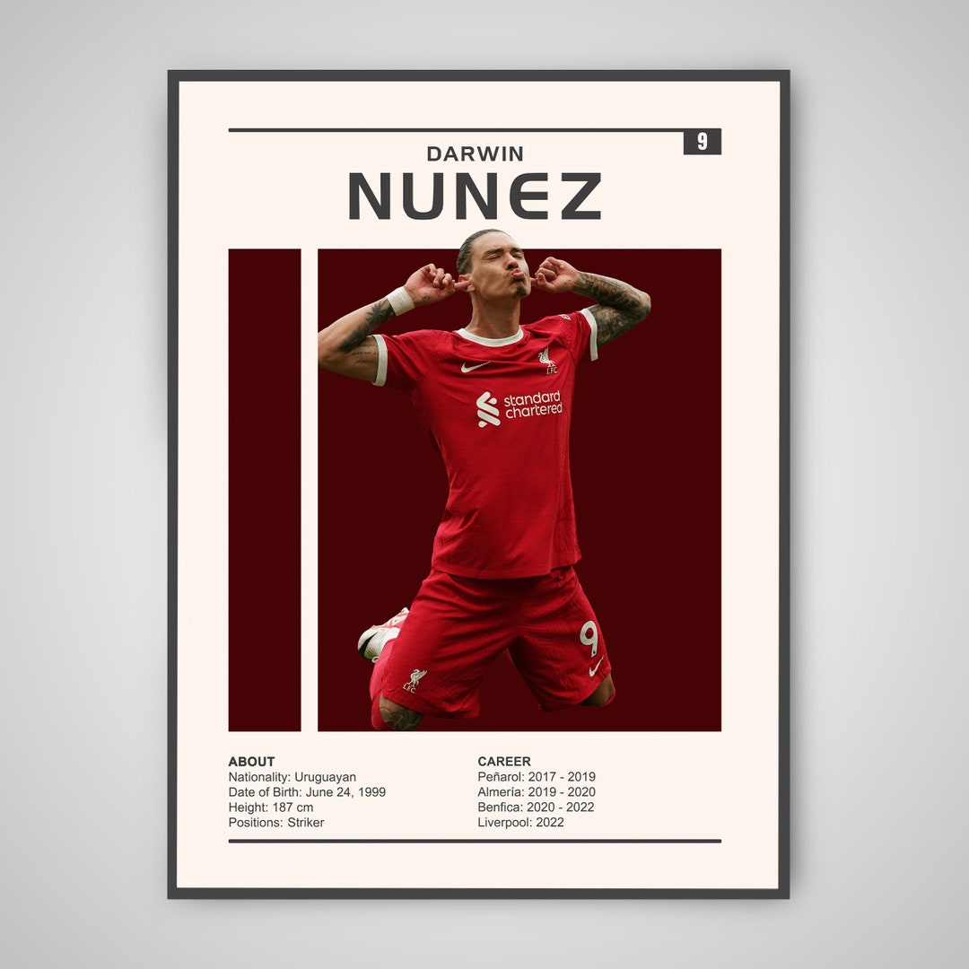 Darwin Nunez Poster | Darwin Nunez Print, Sports Poster, Football ...