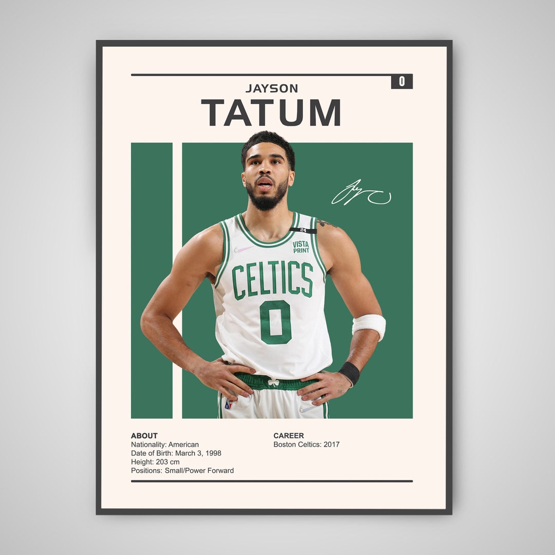 Jayson Tatum Poster | Jayson Tatum Print, NBA Posters, Sports Poster ...