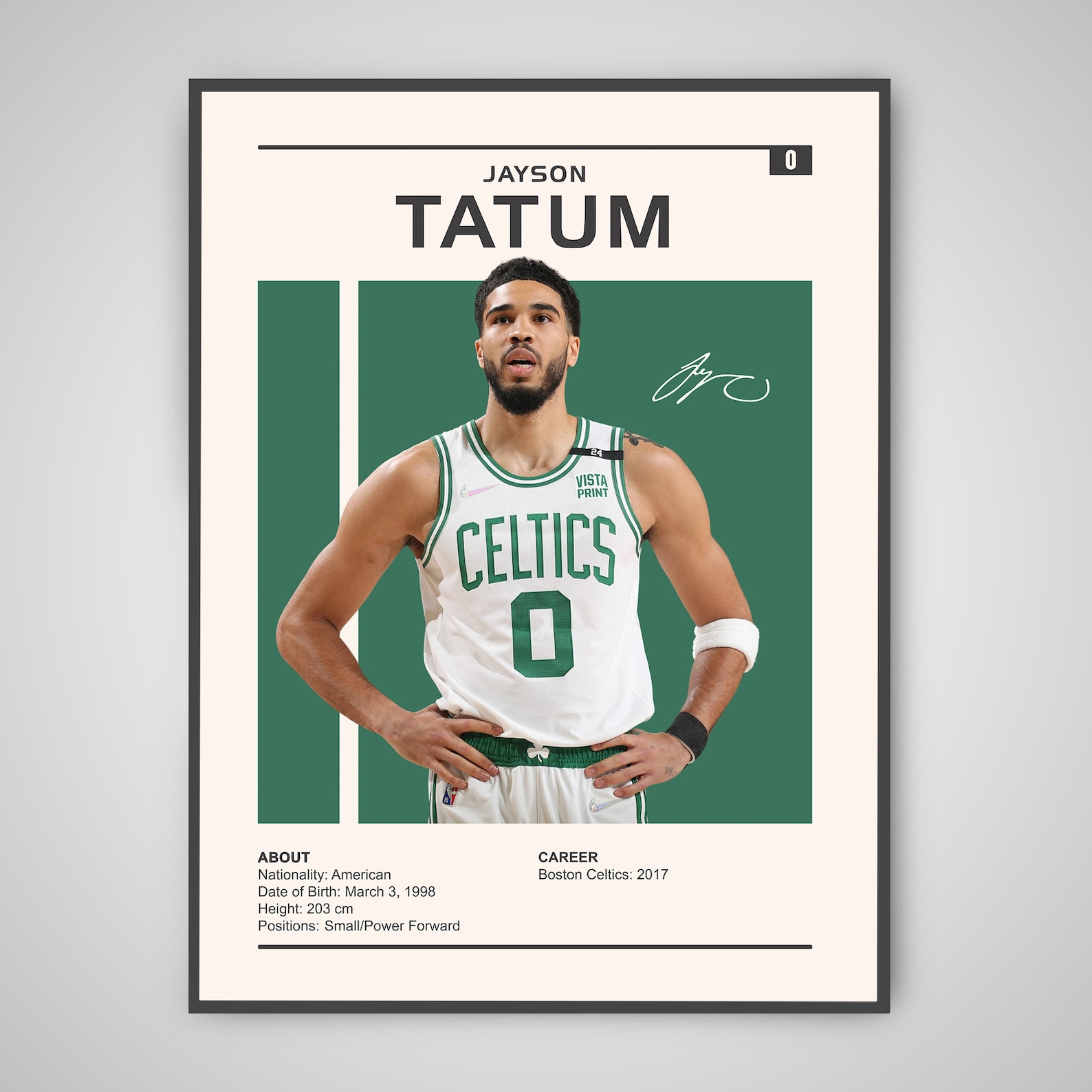 Jayson Tatum Poster | Jayson Tatum Print, NBA Posters, Sports Poster ...