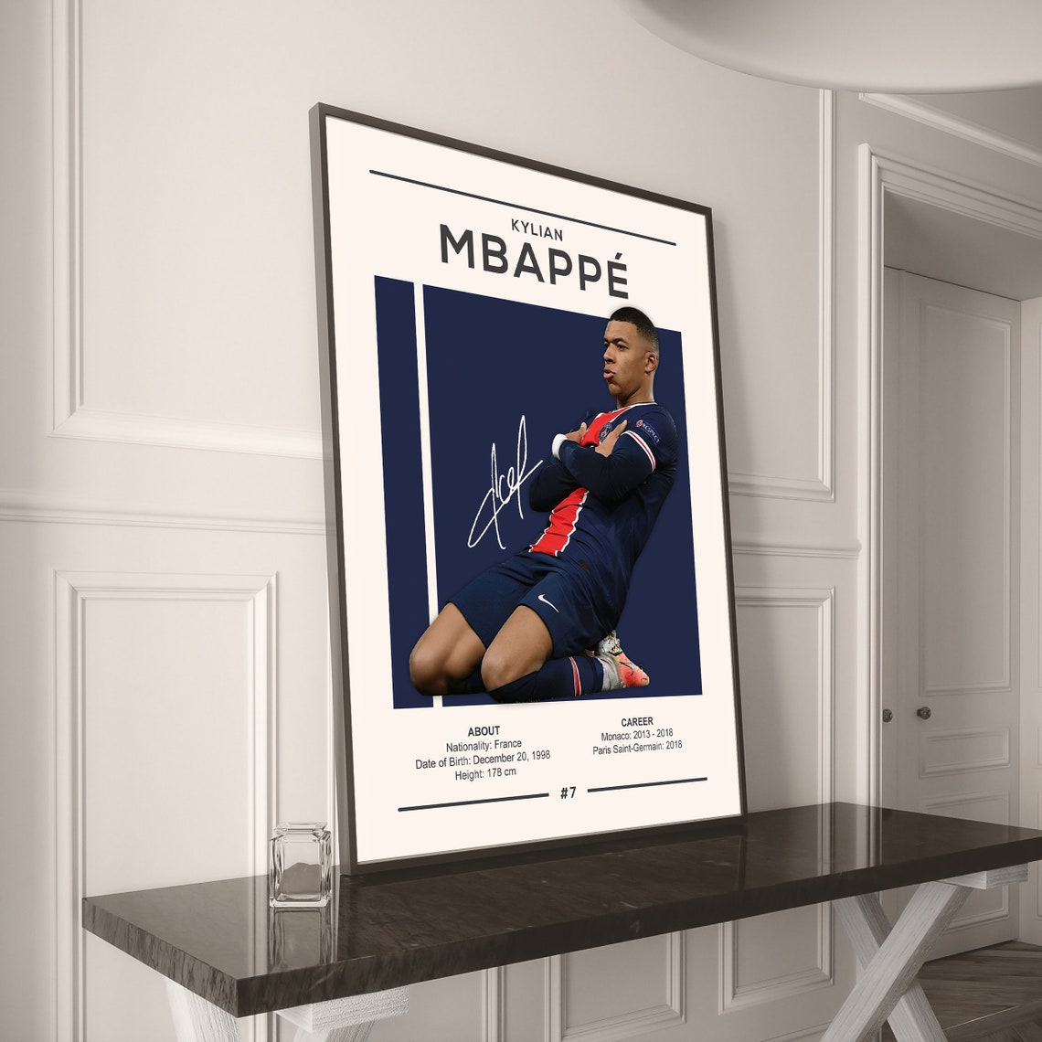 Kylian Mbappé Poster, Paris Saint Germain, Soccer Gifts, Sports Poster ...
