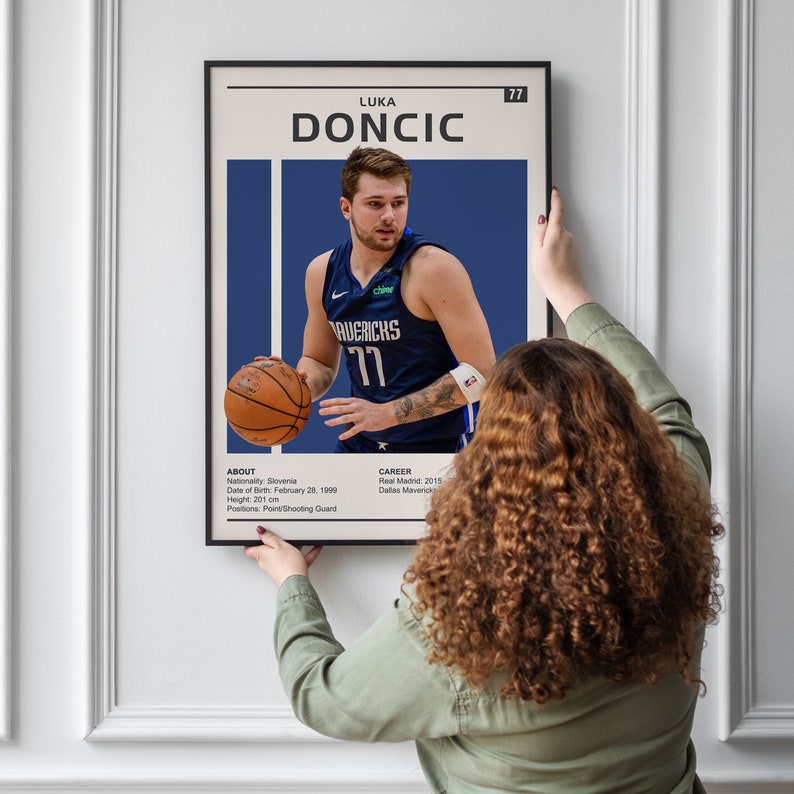 Luka Doncic Poster Luka Doncic Print, Dallas Mavericks, NBA Posters ...