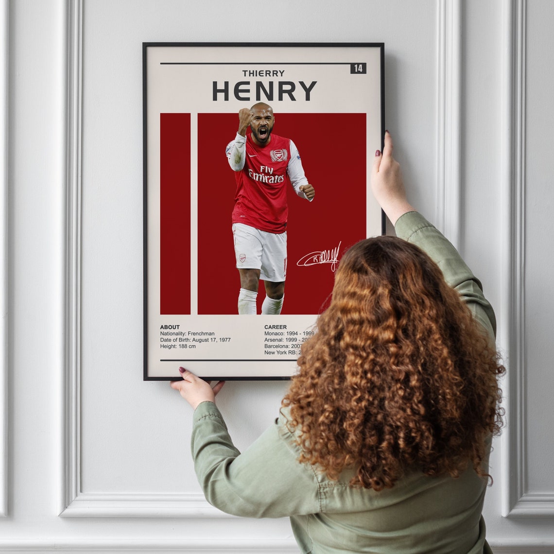 Thierry Henry Poster | Thierry Henry Print, Football Gift, Sports ...