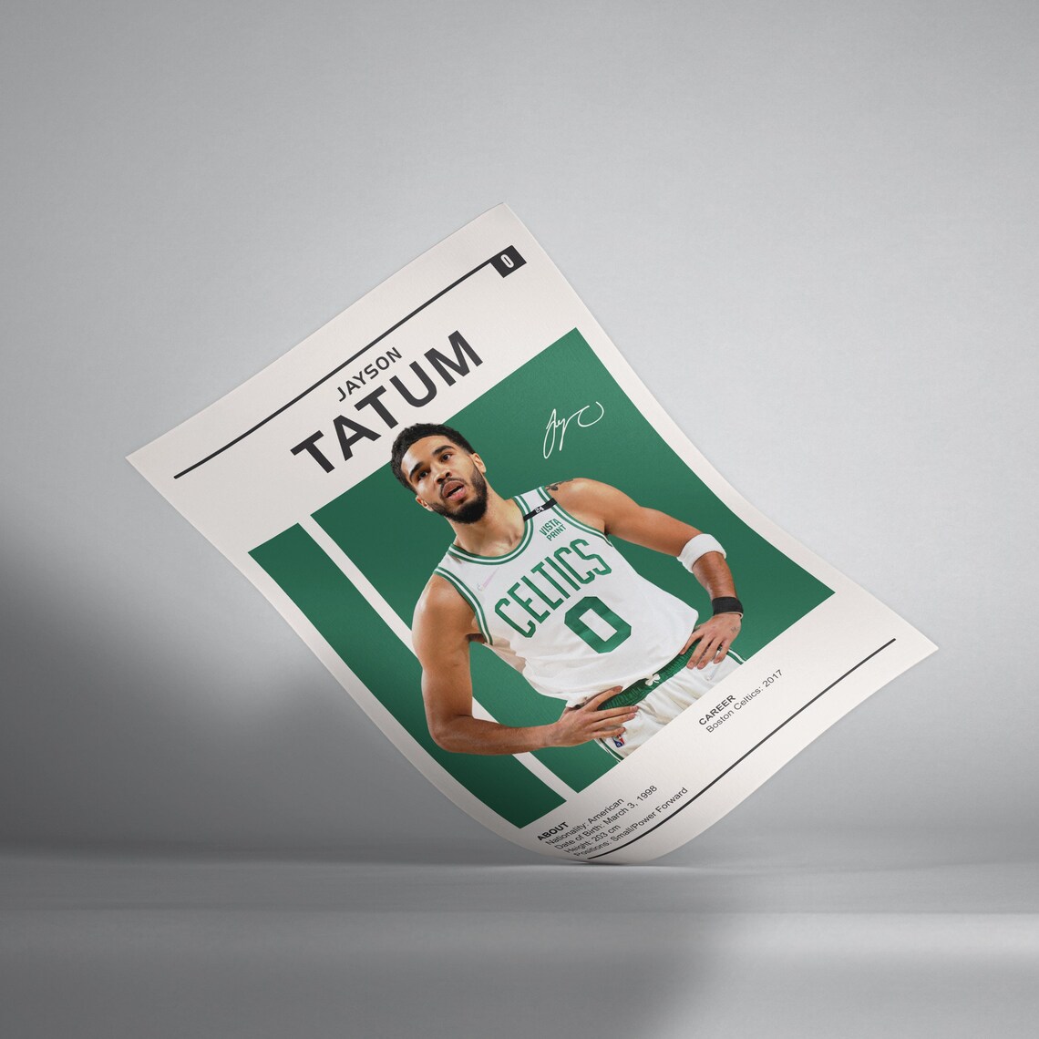 Jayson Tatum Poster | Jayson Tatum Print, NBA Posters, Sports Poster ...